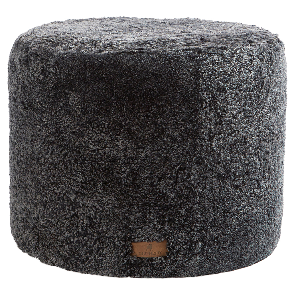 Frida - Puff 50X40cm (Rund) Svart Grafit | Sheperd of Sweden | Stalands